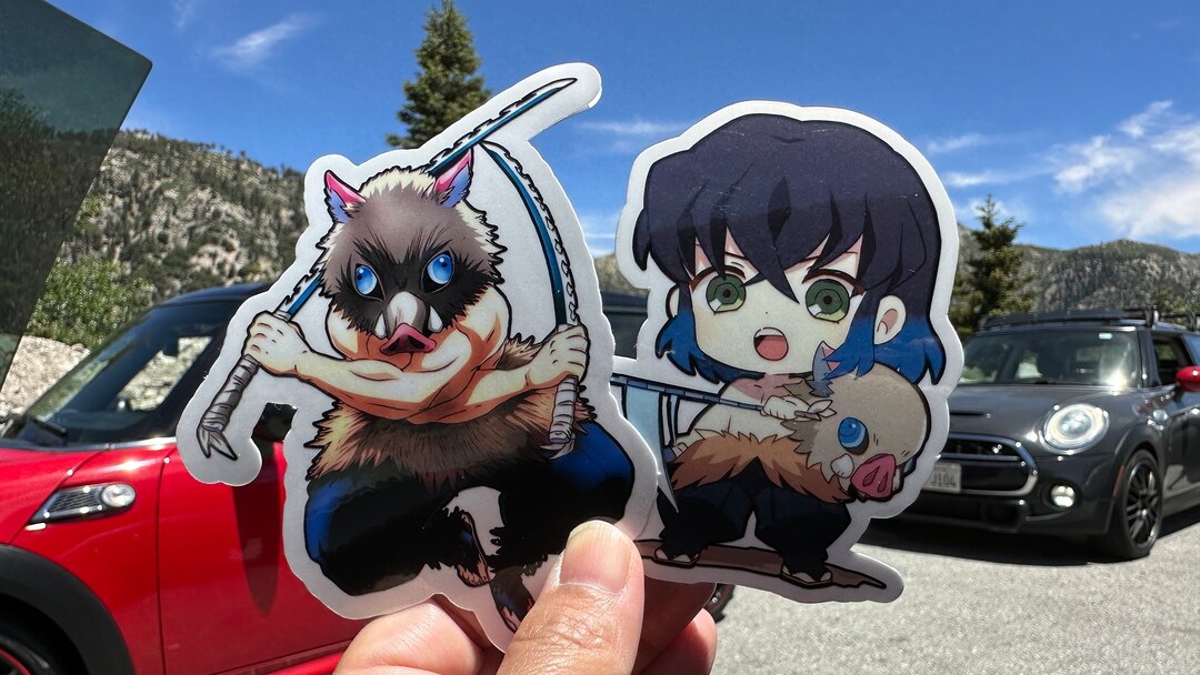 Inosuke Hashibira Anime Art-demon Slayer Sticker Glossy/holographic ...