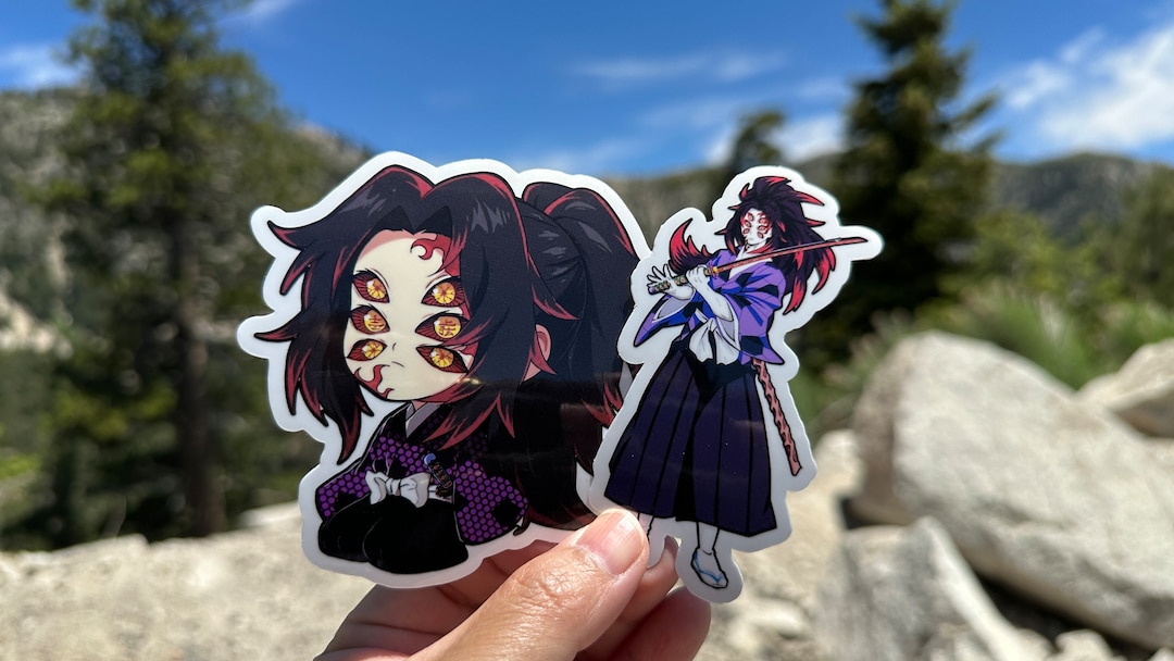 Kokushibo Anime Art-demon Slayer Sticker Glossy/holographic Water ...