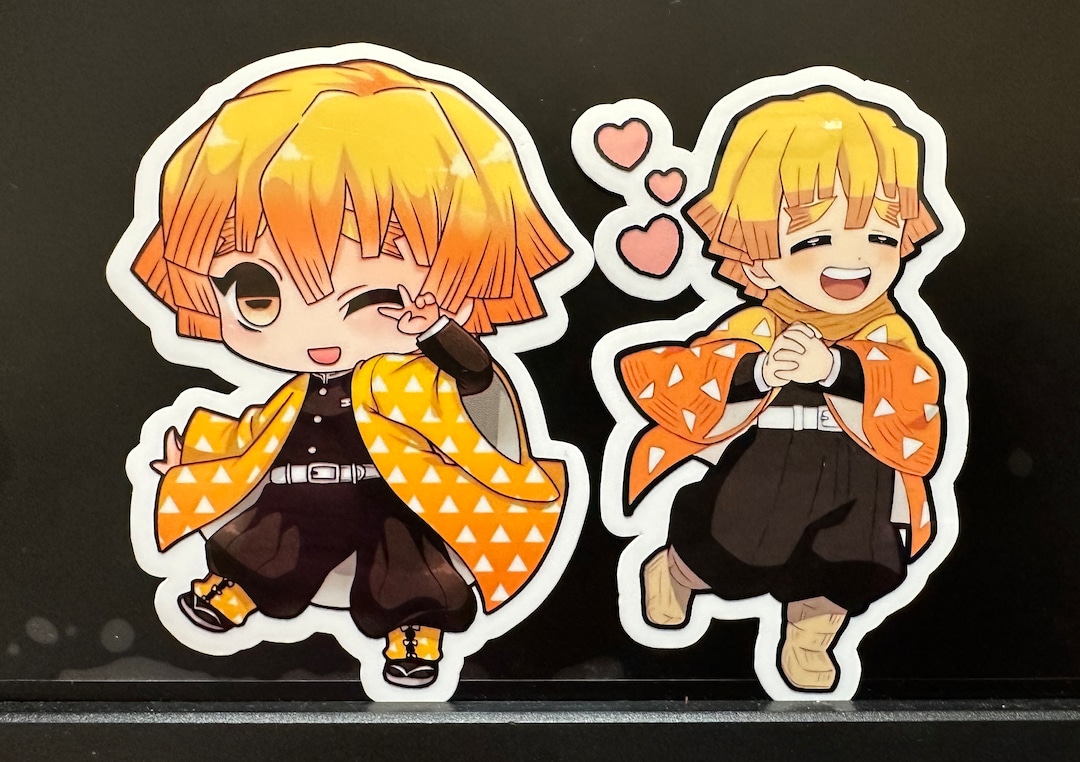 Zenitsu Agatsuma Anime Art-demon Slayer Sticker Glossy/holographic ...