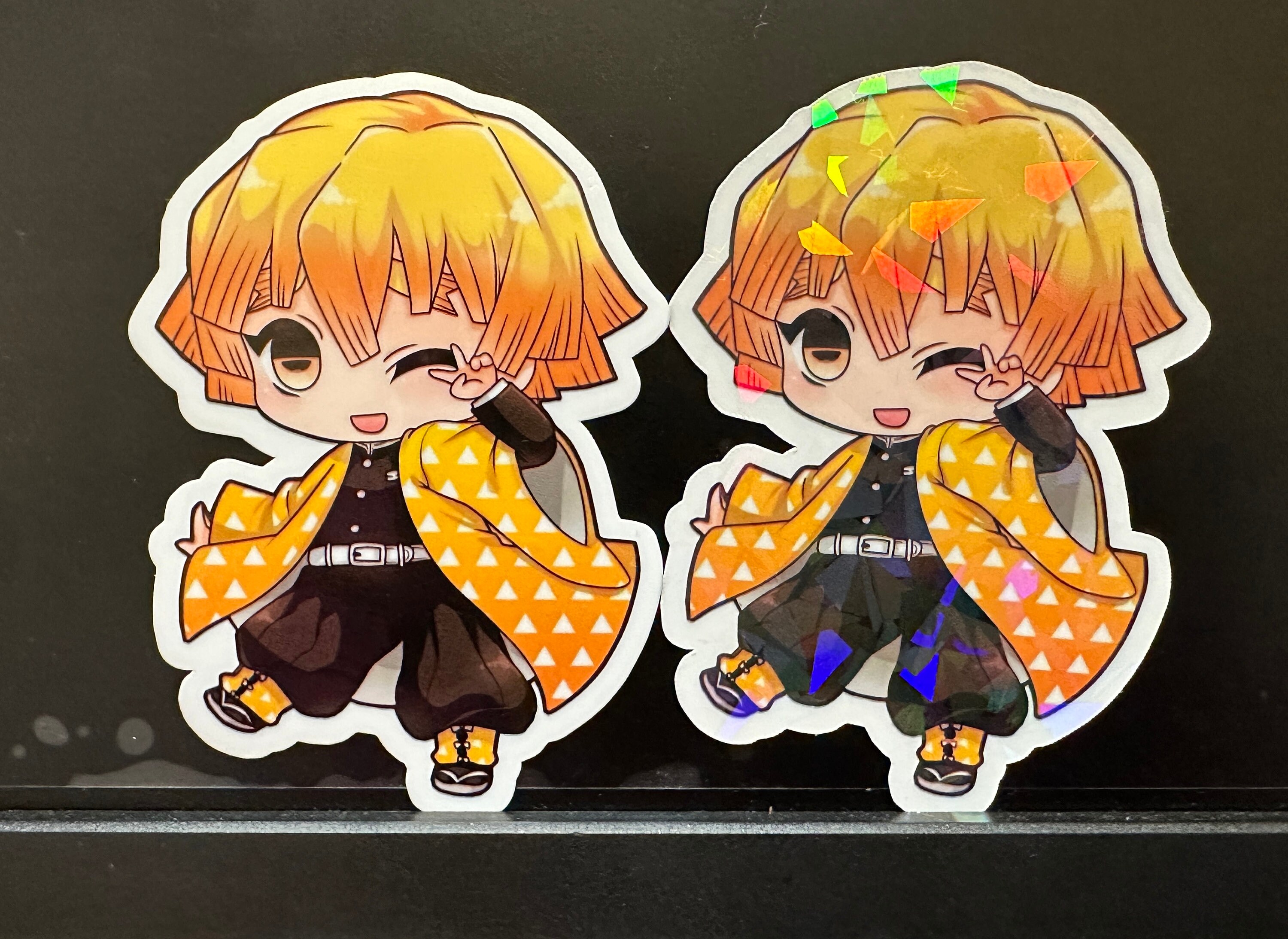 Zenitsu Agatsuma Anime Art-demon Slayer Sticker Glossy/holographic ...
