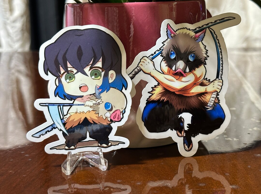 Inosuke Hashibira Anime Art-demon Slayer Sticker Glossy/holographic ...