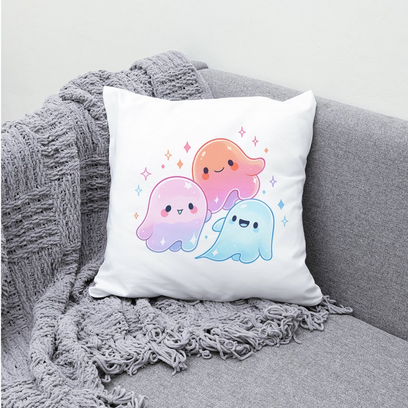 Spooky Cute Chibi Ghosts 27 Png's Clipart Commercial - Etsy