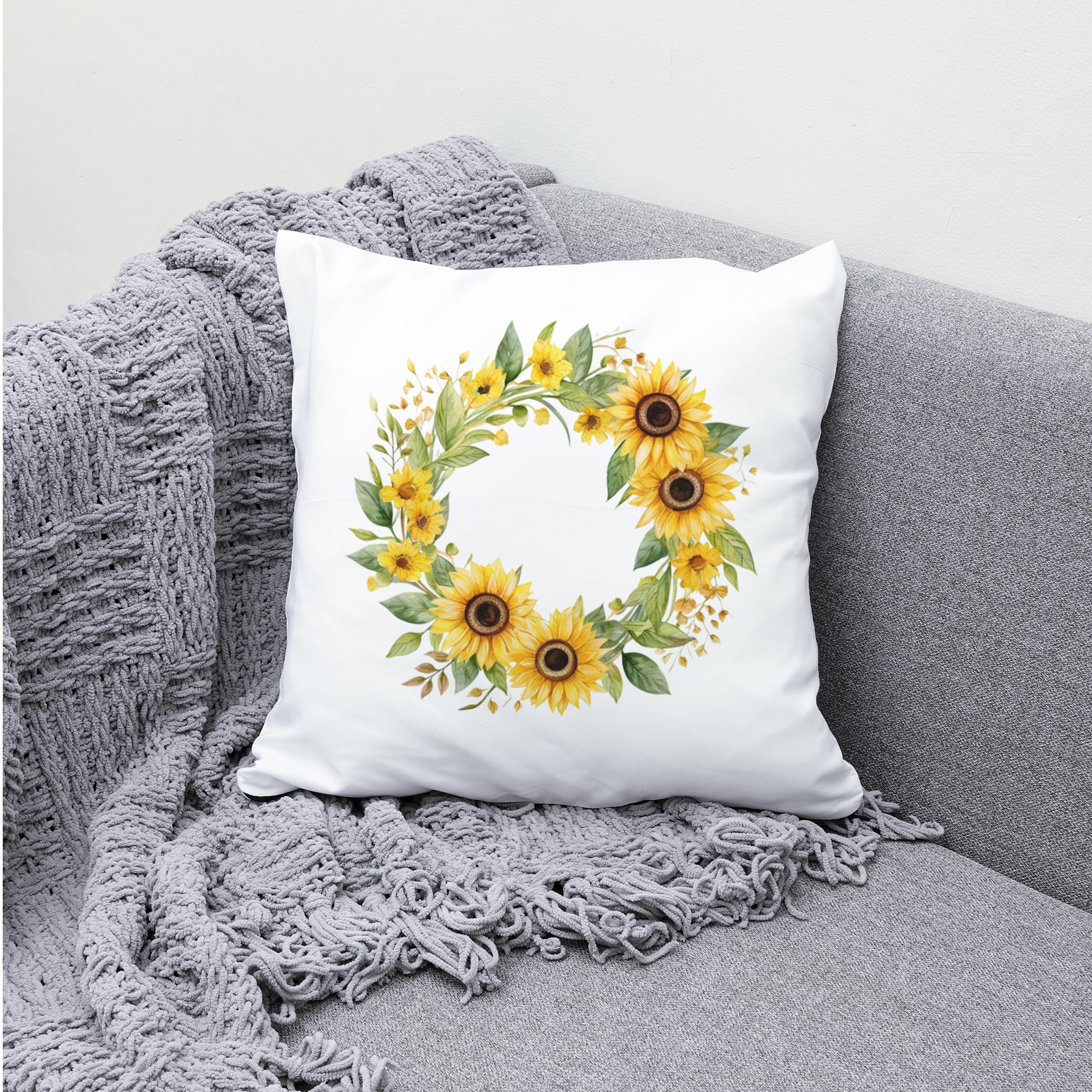 Sunflower Splendor: PNG Clipart Set of 18 Watercolor Paintings Digital ...