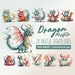 Dragon Misfits Illustrations: 26 Whimsical PNG Clipart (commercial Use ...