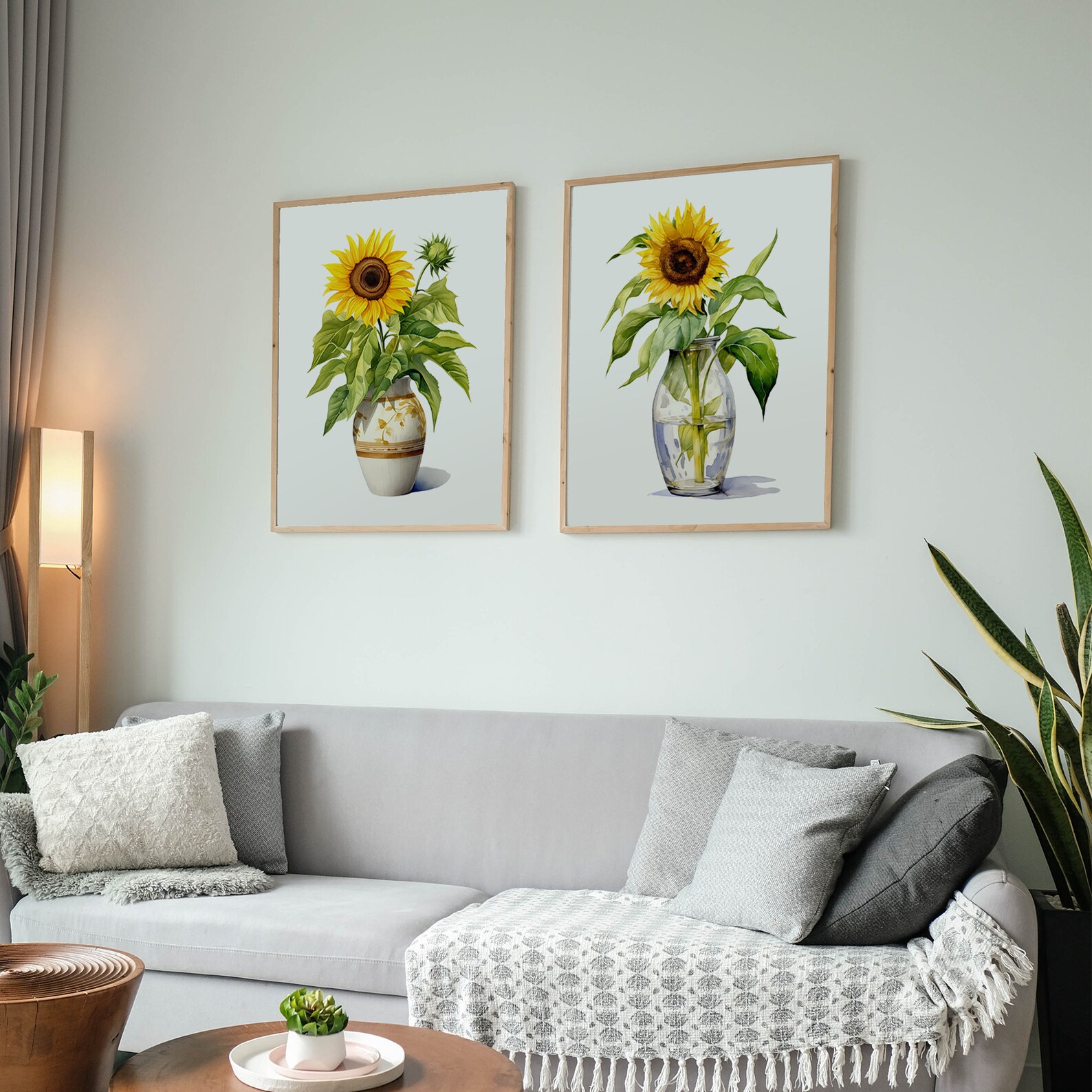 Sunflower Splendor: PNG Clipart Set of 18 Watercolor Paintings ...