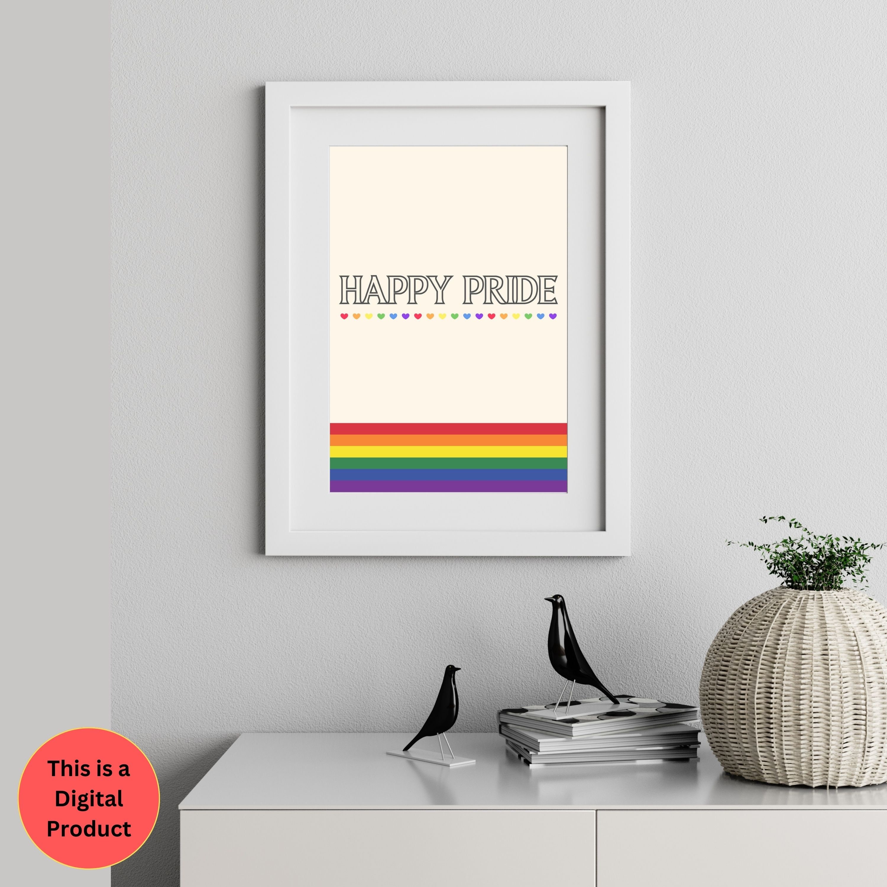 Pride Printable, Pride Flag Print, Pride Home Decor, LGBTQ Wall Art ...