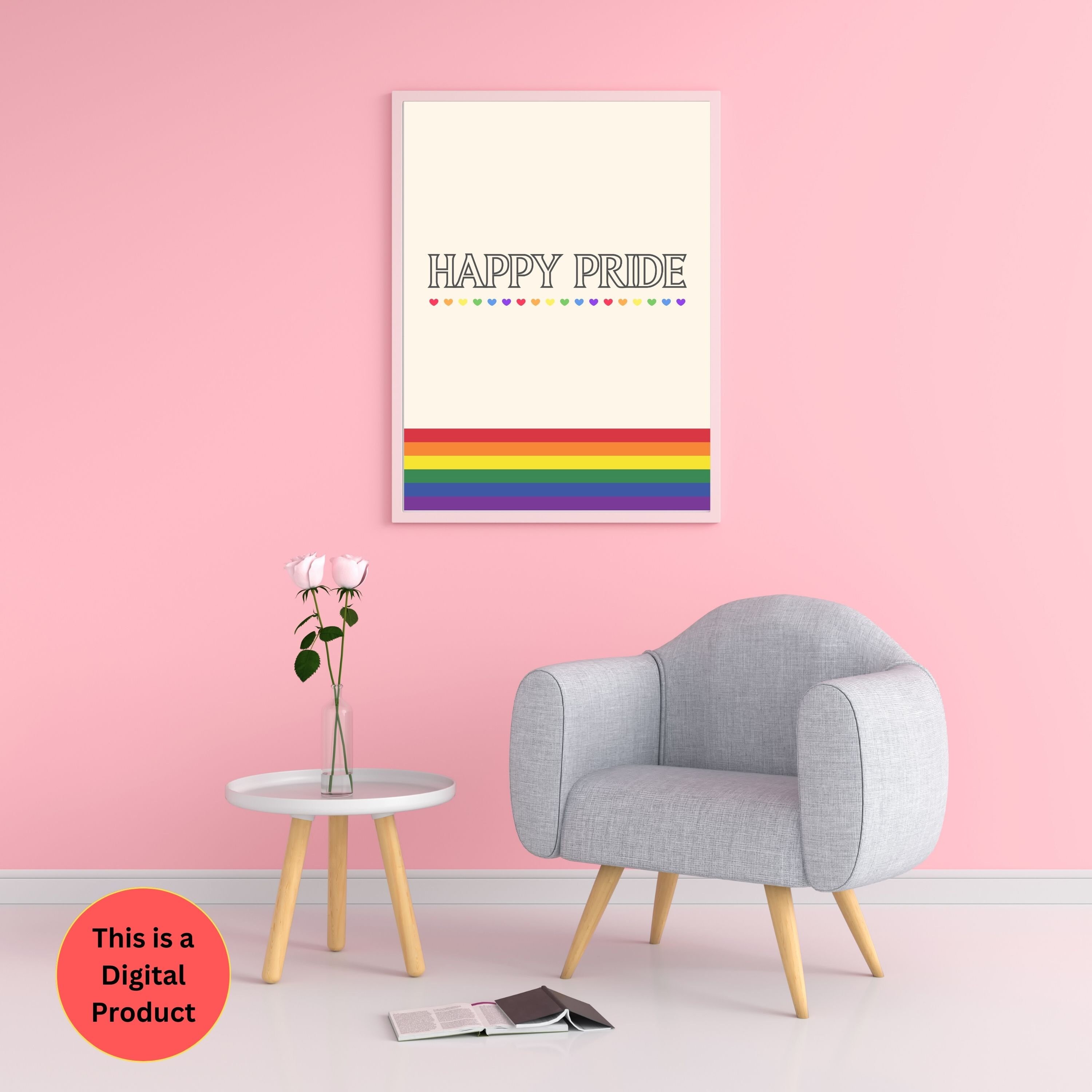 Pride Printable Pride Flag Print Pride Home Decor LGBTQ - Etsy