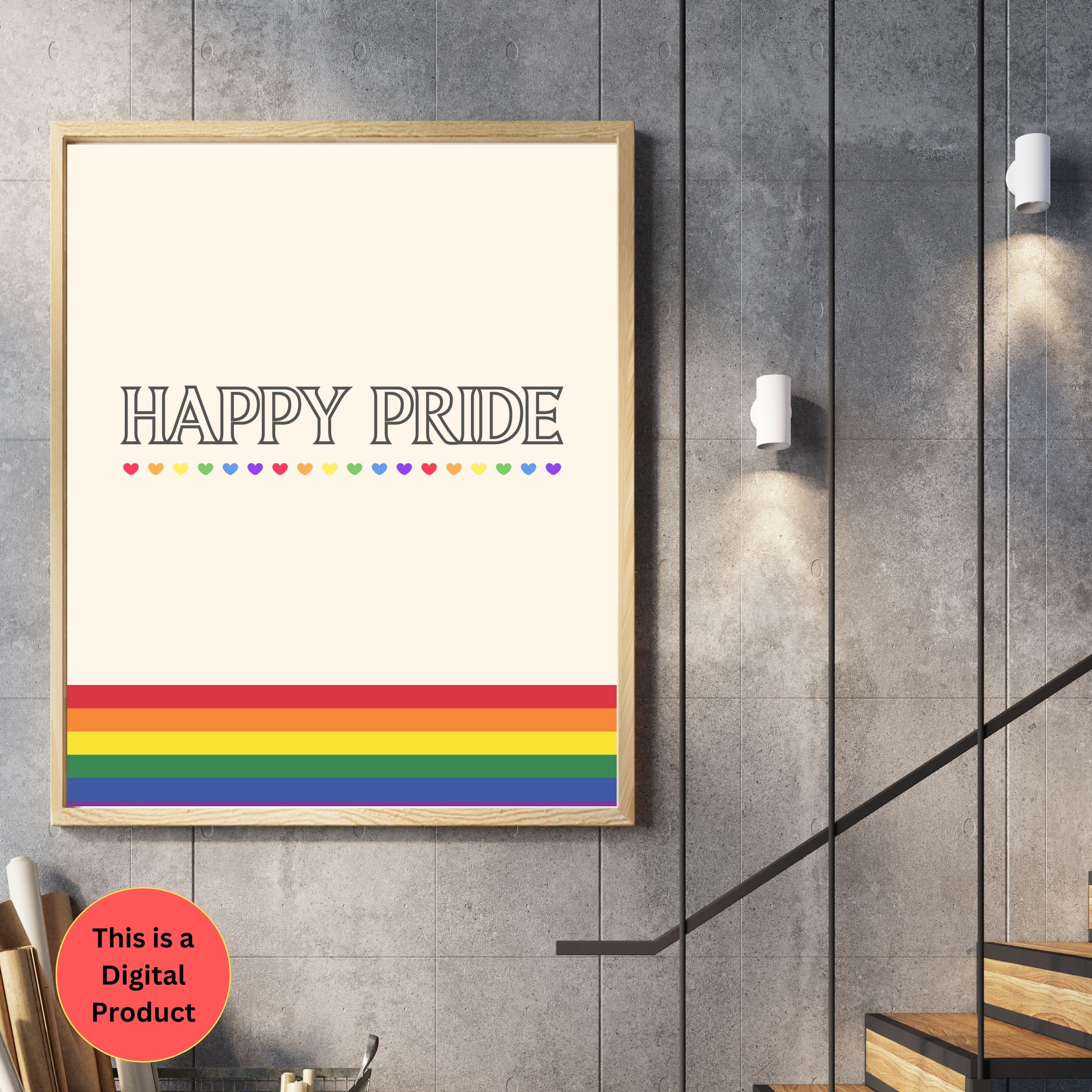 Pride Printable, Pride Flag Print, Pride Home Decor, LGBTQ Wall Art ...