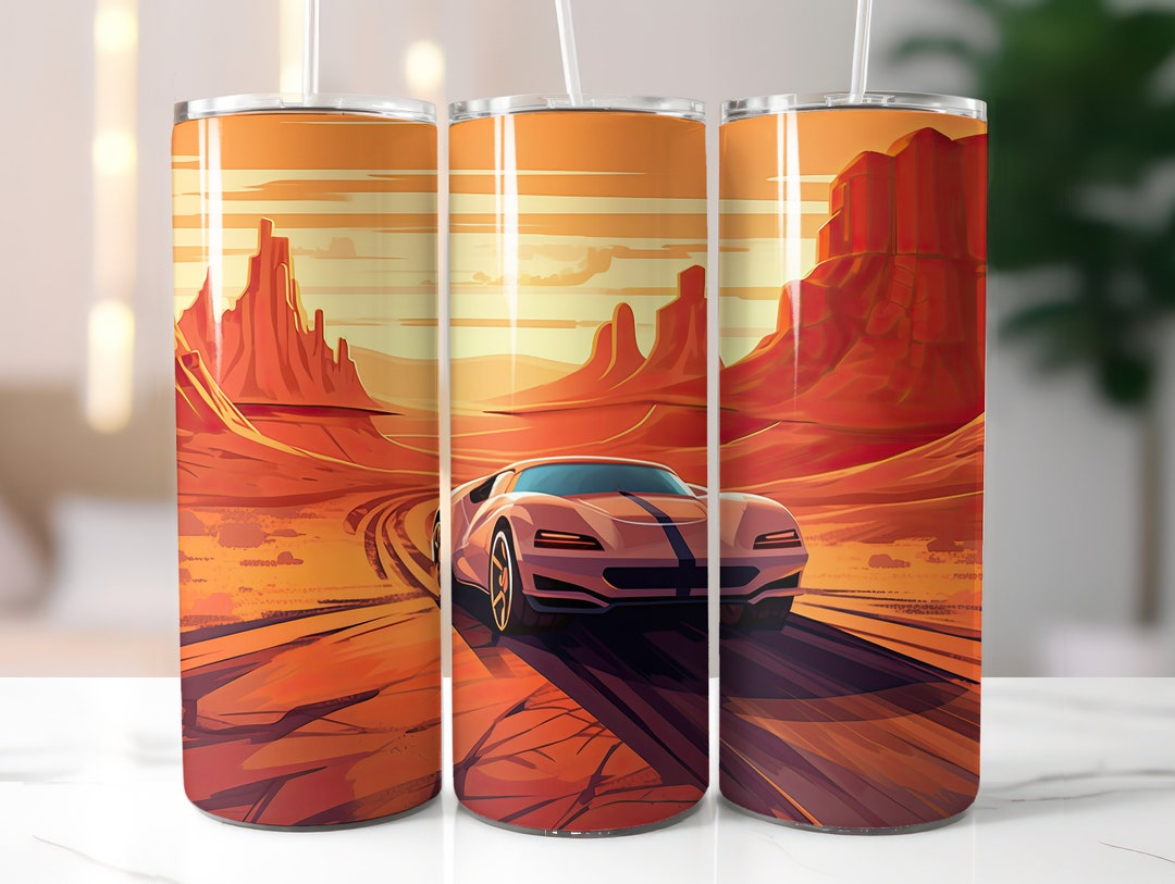 Sublimation Tumbler Design Muscle Car in Sunset Tumbler - Etsy