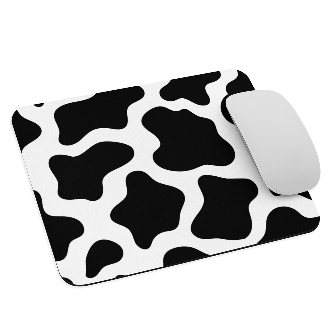 Cow Print Mouse Pad Aesthetic Gamer Desk Set Up - Etsy