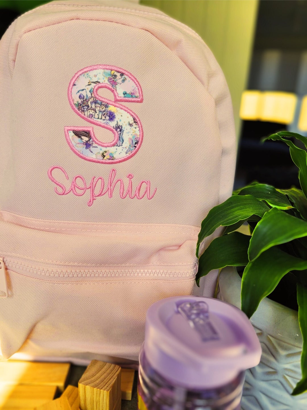 Personalised Toddler Backpack, Embroidered Initial and Name, Mini ...