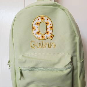 Personalised Toddler Backpack, Embroidered Initial and Name, Small Mini ...