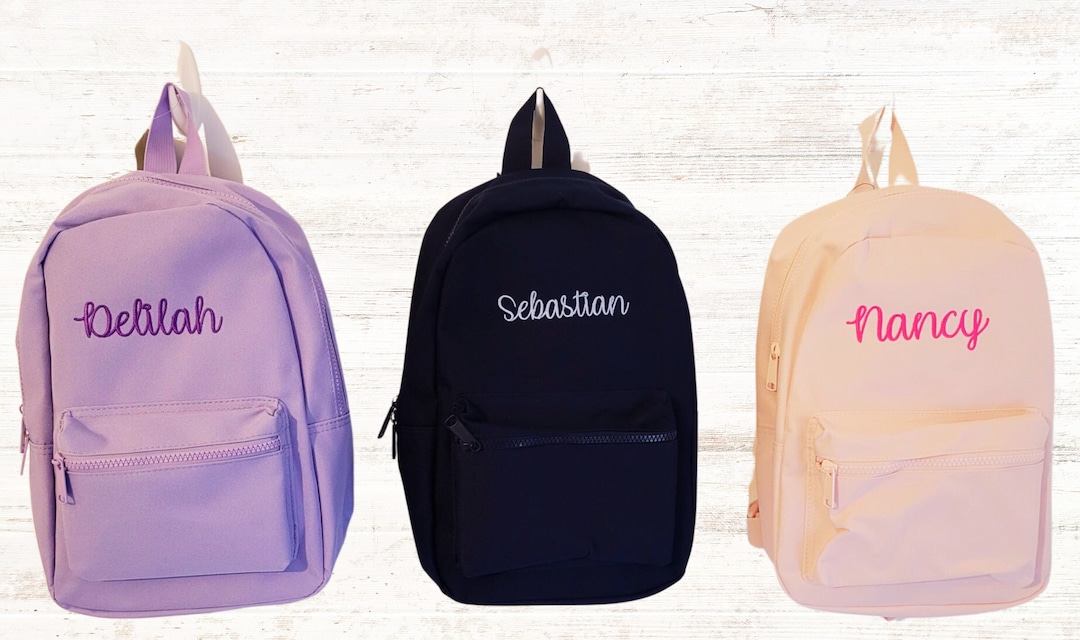 Kids Backpack With Name, Embroidered Initial and Name, School Nursery ...