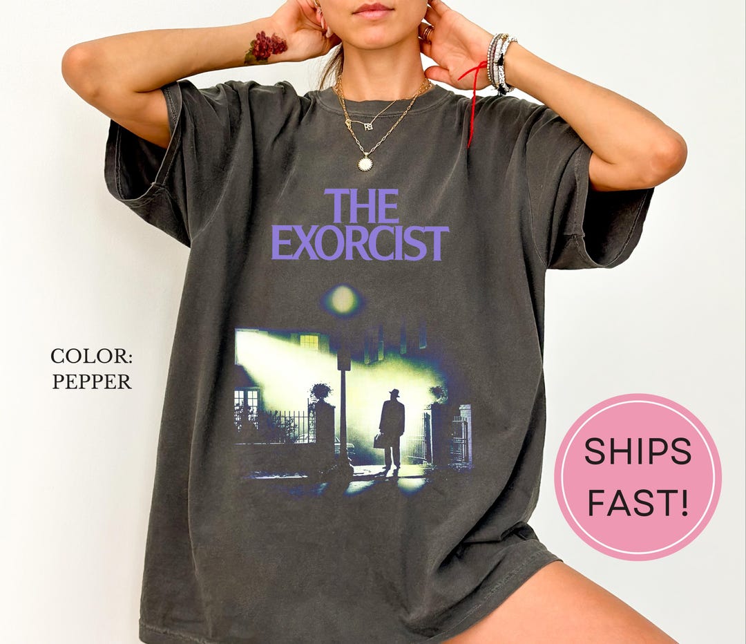 Exorcist Movie T-shirt, Retro Horror Film Graphic Tee Shirt, Original ...