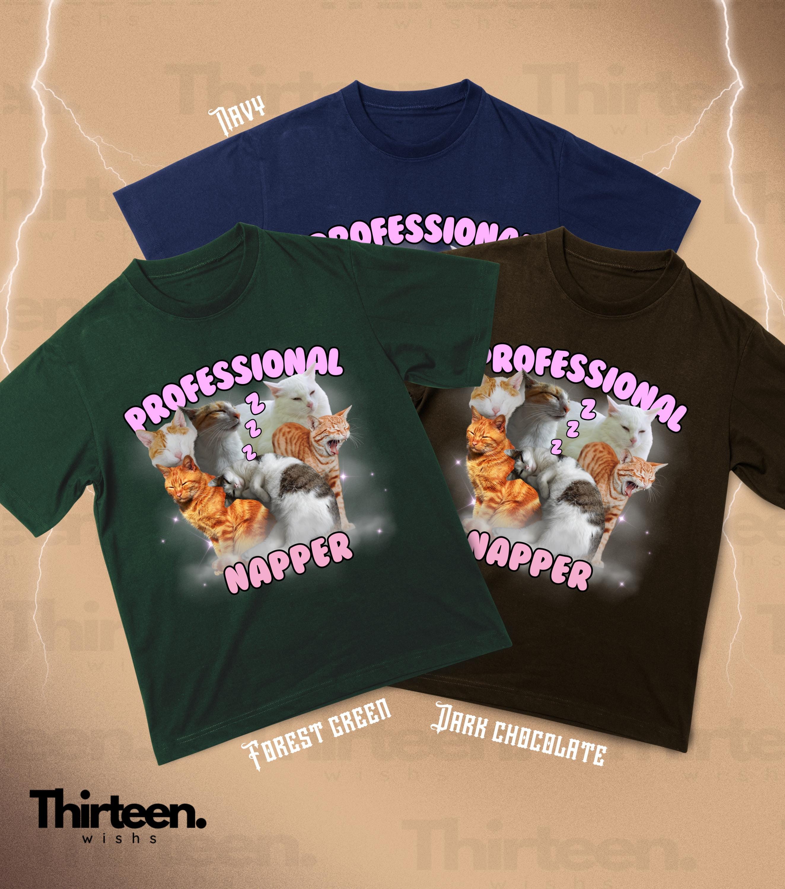 Professional Napper, Cat Meme Vintage Graphic Shirt, Retro 90s Cat ...