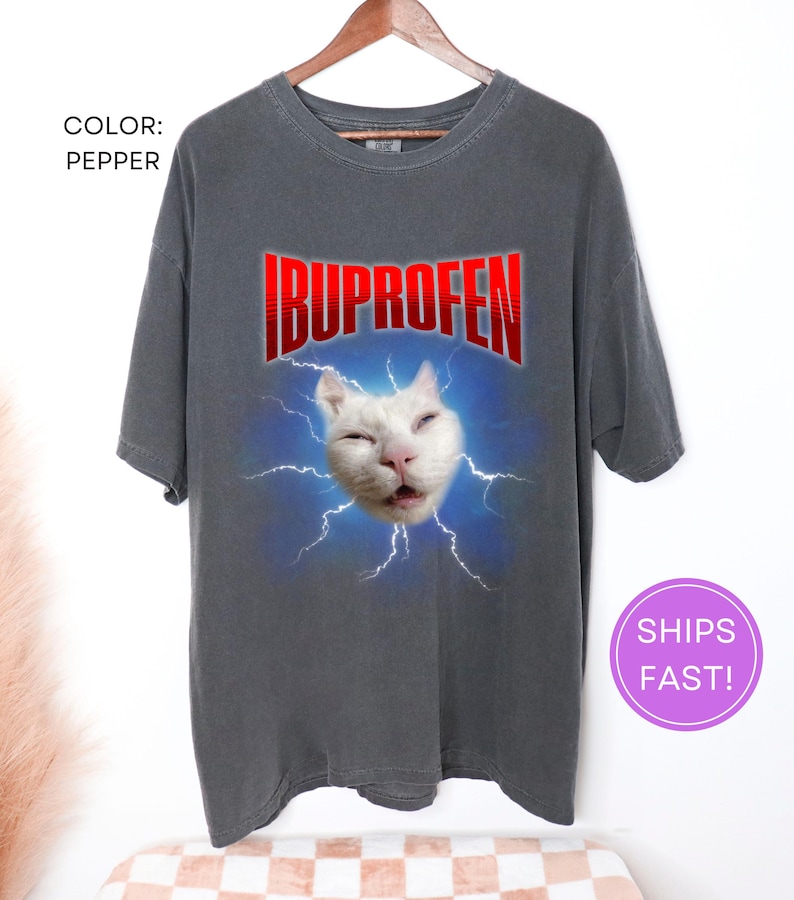 IBUPROFEN Funny Cat Meme Vintage Shirt, Unisex Stupid Gifts - Etsy