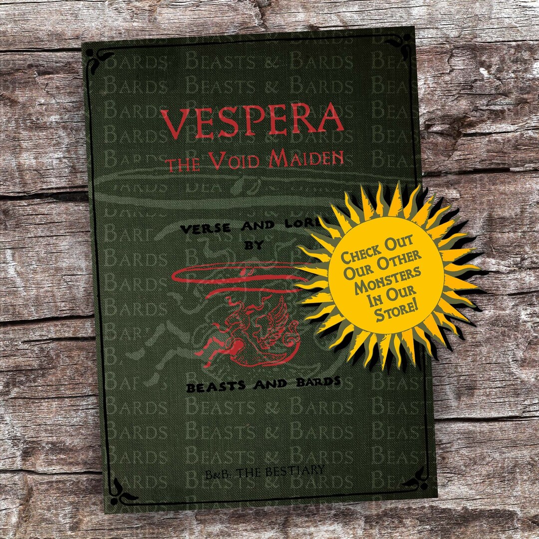 Vespera the Void Maiden | Homebrew RPG Monster PDF - Includes Crafted ...