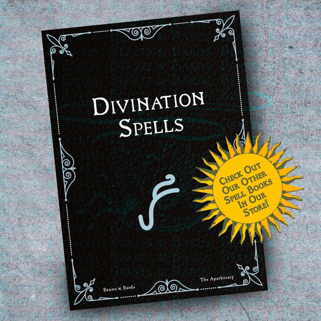 Homebrew Spell Book: Divination | Immersive D&D Setting PDF - Stats ...