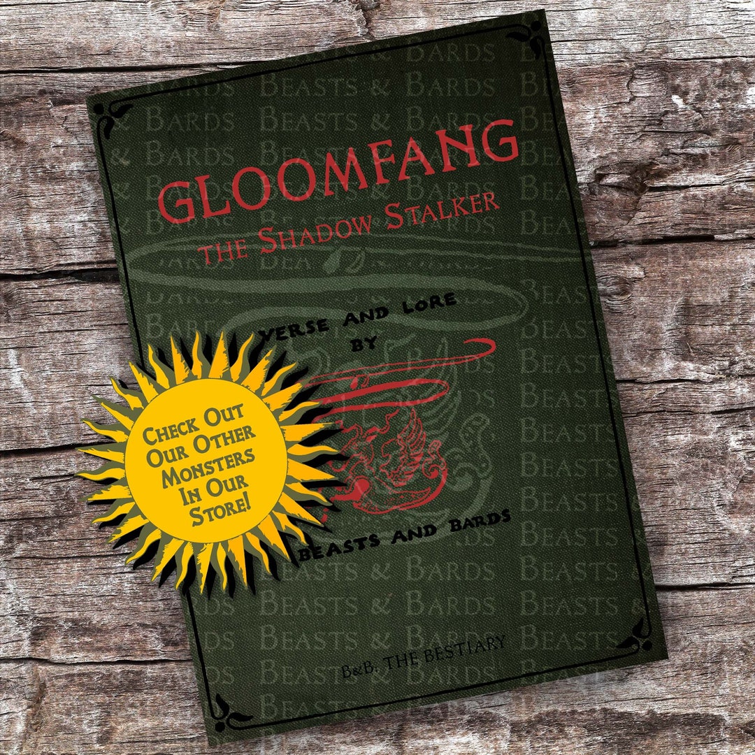 Gloomfang the Shadow Stalker | Homebrew RPG Monster PDF - Includes ...