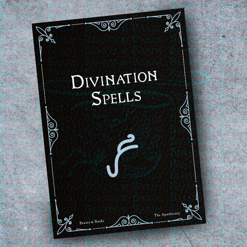 Homebrew Spell Book: Divination | Immersive D&D Setting PDF - Stats ...
