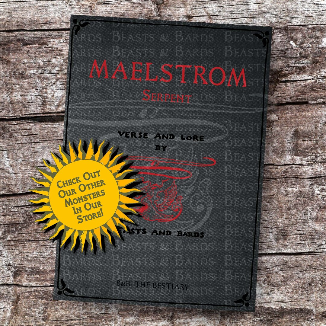 Maelstrom Serpent | Homebrew RPG Monster PDF - Includes Crafted Monster ...