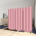 3 Panel Sound-absorbing Room Divider / Sketchy Stripes Dragonfruit Pink ...