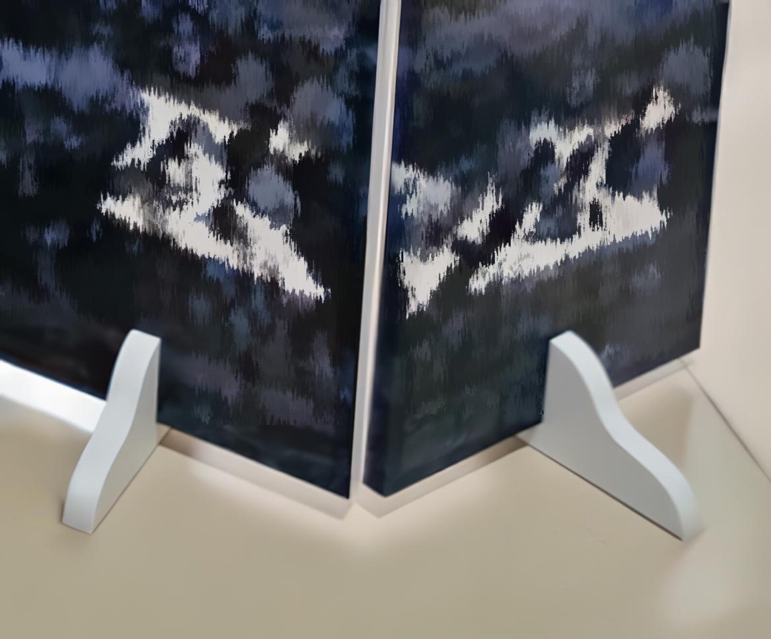 4 Panel Room Divider Folding Screen / Emma Rose | 2 Color Choices ...