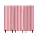 3 Panel Sound-absorbing Room Divider / Sketchy Stripes Dragonfruit Pink ...