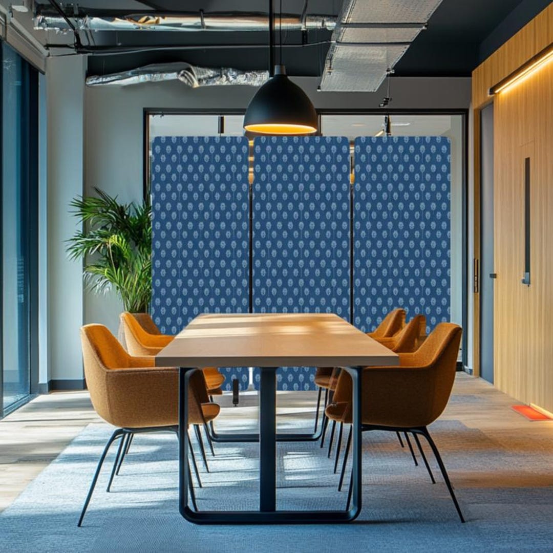 3 Panel Sound-absorbing Room Divider / Fronds Sound Proofing Folding ...