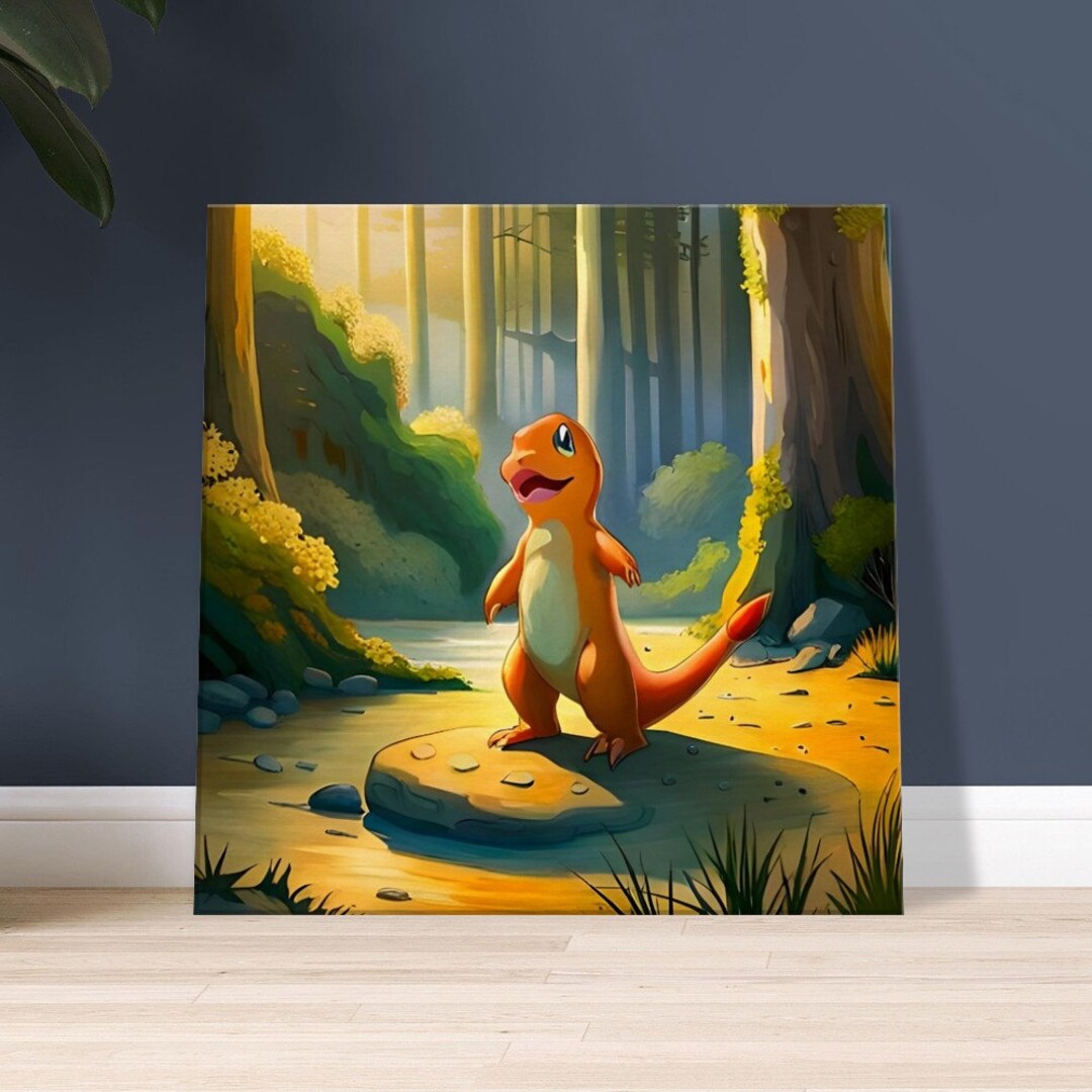Pokemon Art Charmander Print, Canvas Print, Original Design 'from a ...