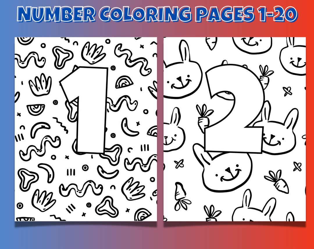 Number Coloring Pages 1-20 for Fun and Educational Worksheets for ...
