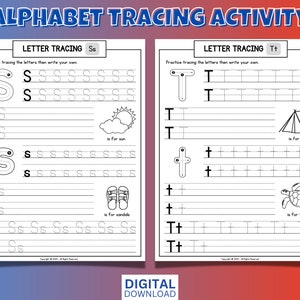 A-Z Tracing Sheets Uppercase and Lowercase Letter Formation With Images ...