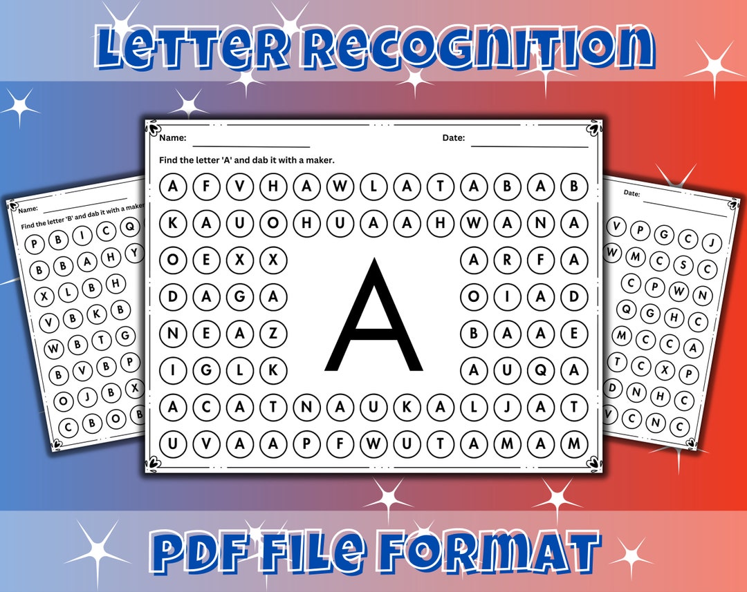Alphabet Dab It Worksheet for Preschooler Uppercase Letter Recognition ...