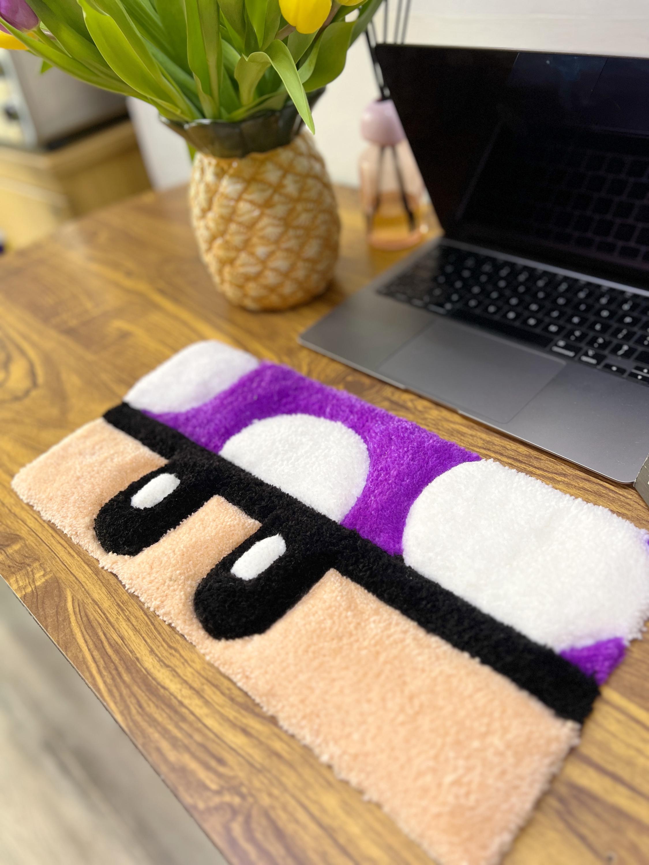 Handmade Tufted Keyboard Wrist Rest Rug: Mashroom , Spongebob - Etsy