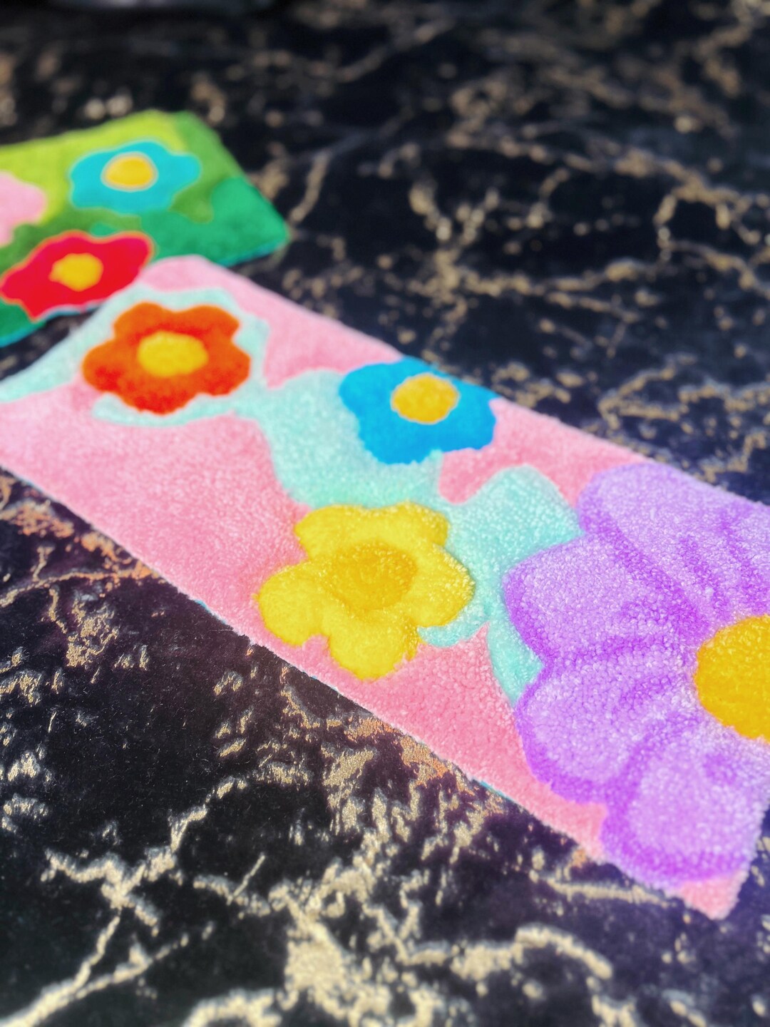 Handmade Keyboard Rug, Tufted Floral Desk Decor, Keyboard Accessories ...