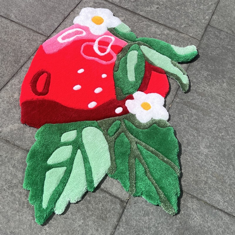 Strawberry Rug - Etsy