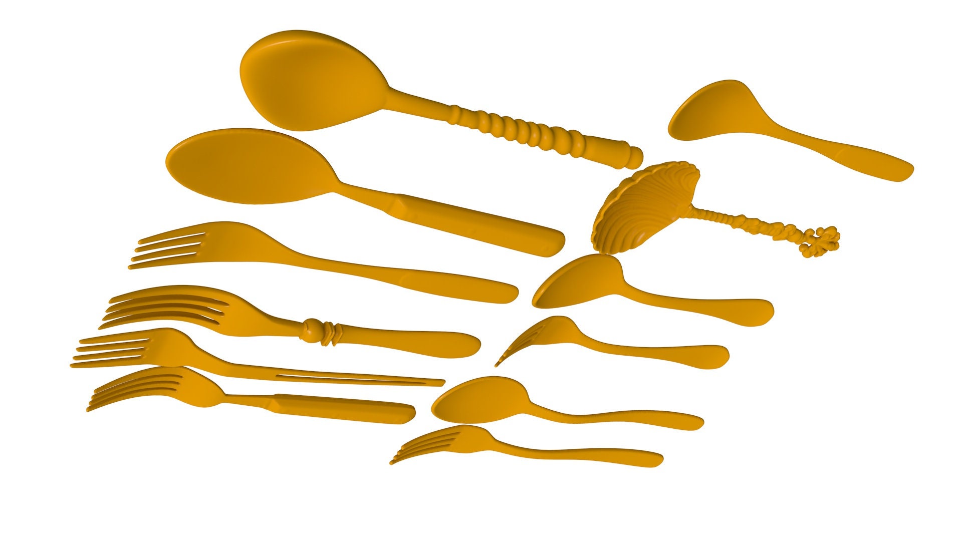 Spoon Stl File /fork Stl File , Spoon Printer ,fork Printer , Kitchen ...