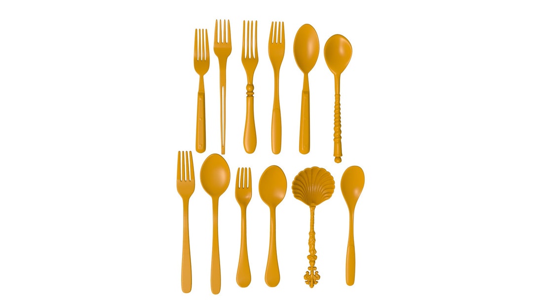 Spoon Stl File /fork Stl File , Spoon Printer ,fork Printer , Kitchen ...