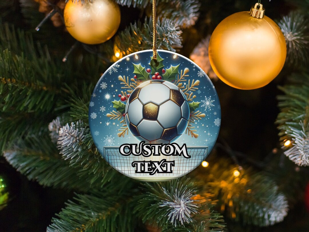 Soccer Ornament, Customized Sports Holiday Decor, Soccer Player Gift ...