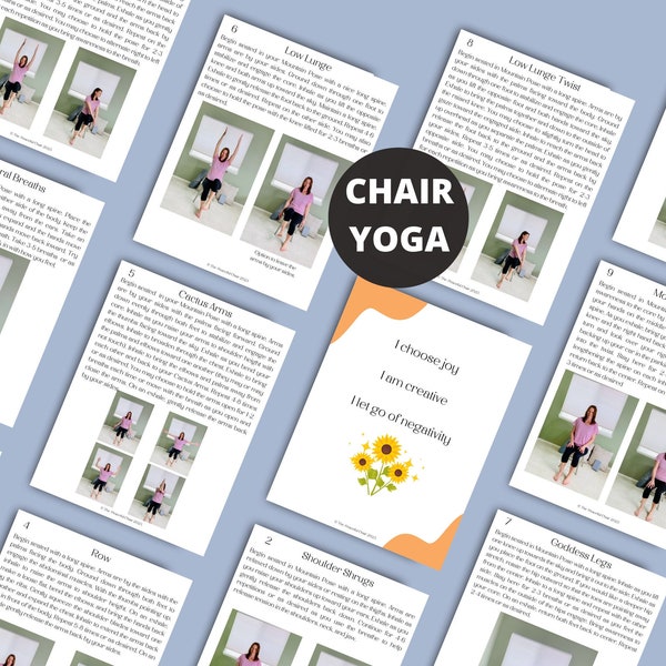 Chair Yoga Chart - Etsy