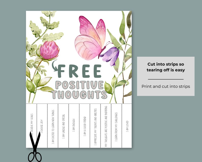 Tear off Flyer, Self Care Flyer, Affirmation Tear off Flyer, Therapy ...