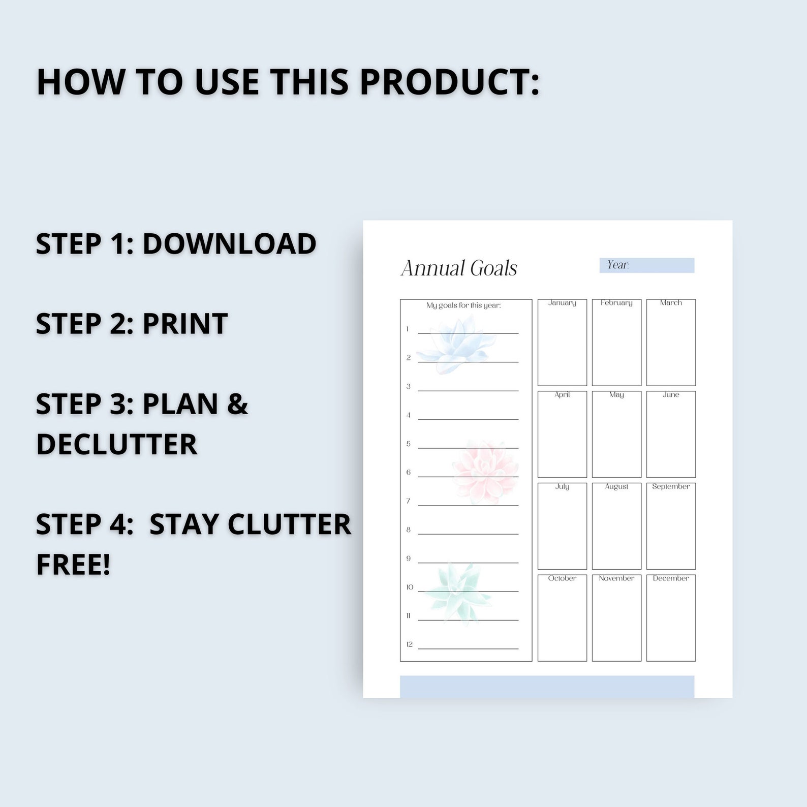 Decluttering Planner, Decluttering Plan, Housecleaning Checklists, Decluttering Workbook, Home ...