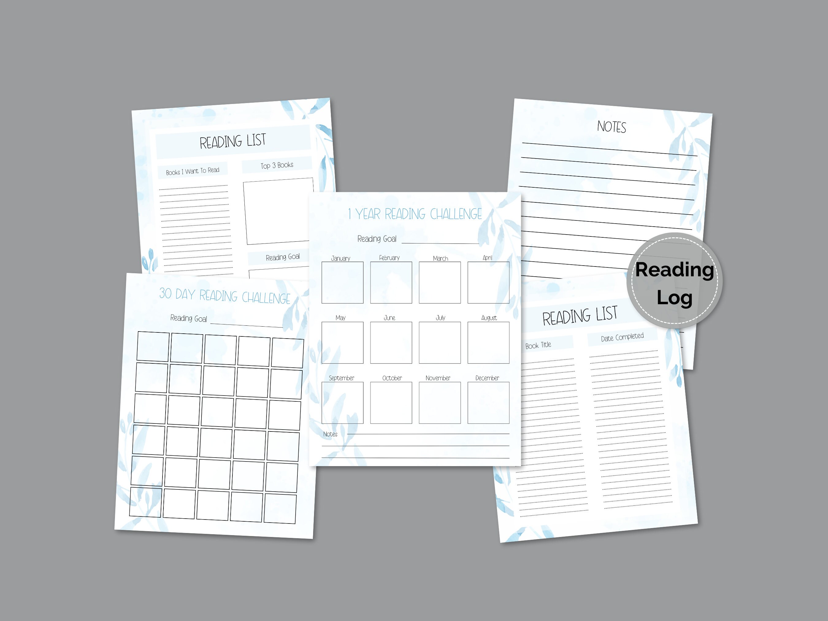 Daily Reading Log, Book List, Printable Book Log, Book Tracker, Reading ...