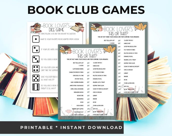 Book Club Game Printable most Likely To, Fun Party Games for Adults ...
