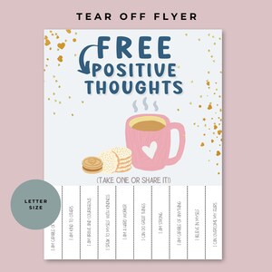 Tear off Flyer, Self Care Flyer, Affirmation Tear off Flyer, Therapy ...