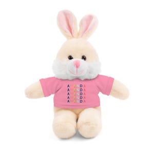 Personalized Name Stuffed Animals With Tee, Custom Stuffie - Etsy