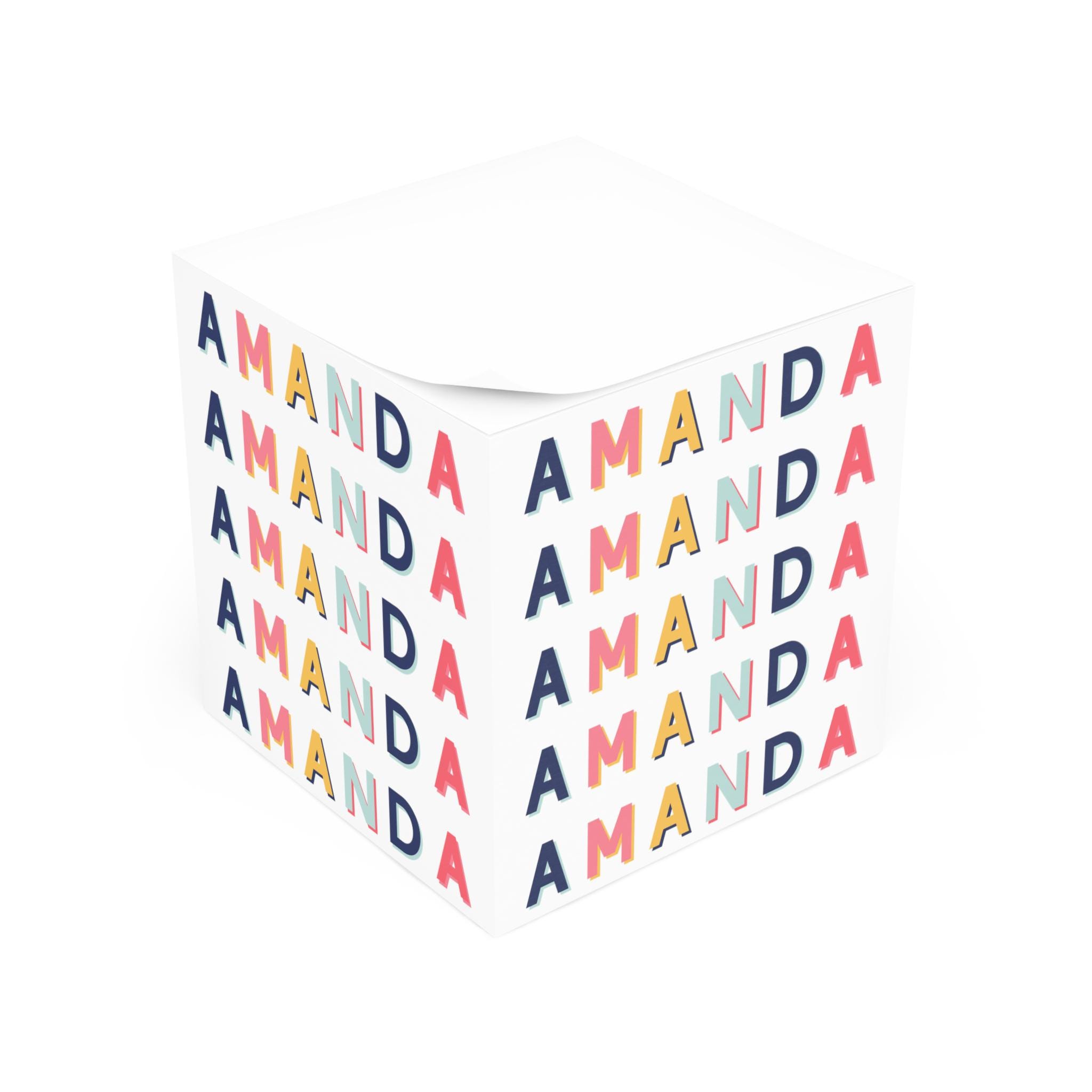 Personalized Name Custom Sticky Note Cube - Etsy