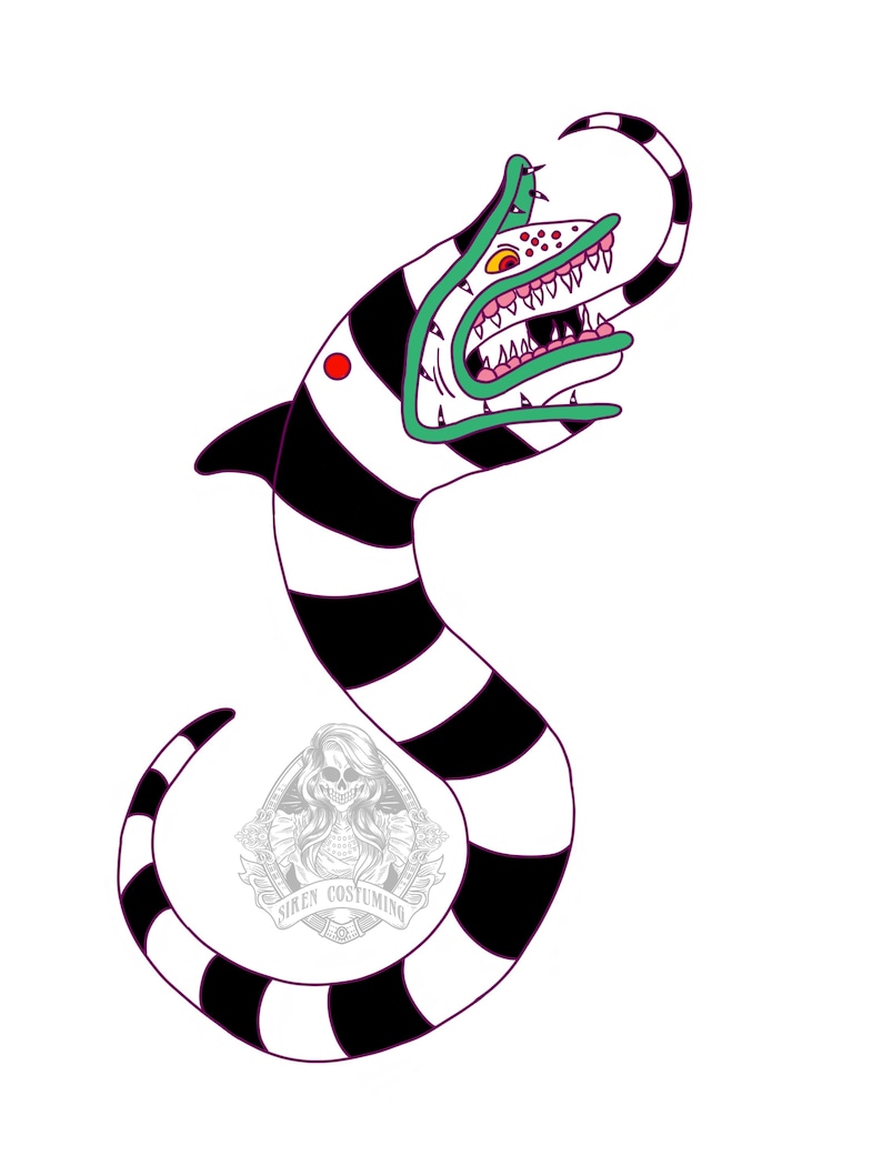 Beetlejuice Sandworm - Holographic Sticker - Etsy