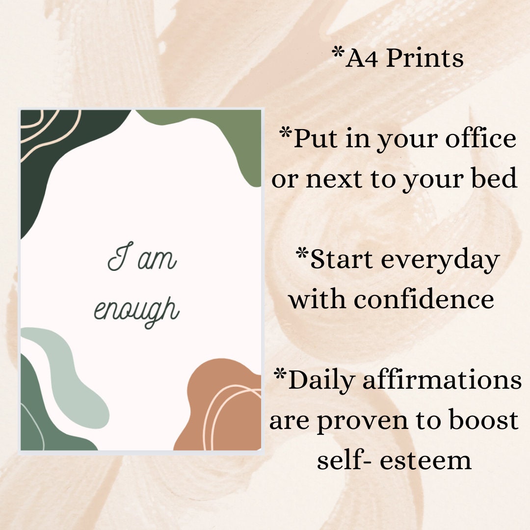 Affirmations, Printables, Positive Quote, Anxiety, Self Esteem, Self ...