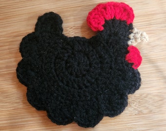 Chicken / Hen Coasters Set of 4, Farmhouse Decor, Rooster, Housewarming ...